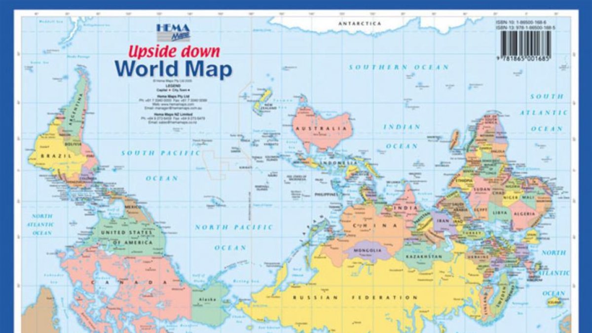 GEOGRAFÍA: El mapamundi que sitúa Australia en el centro del planeta