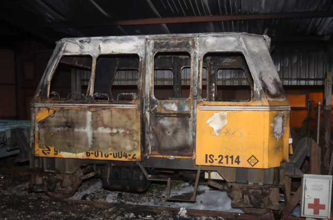 La Dresina quemada era un vehículo histórico para el Museo del Ferrocarril