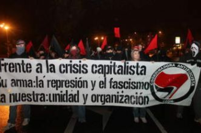 Una Manifestación Antifascista Recorre Las Principales Calles Del