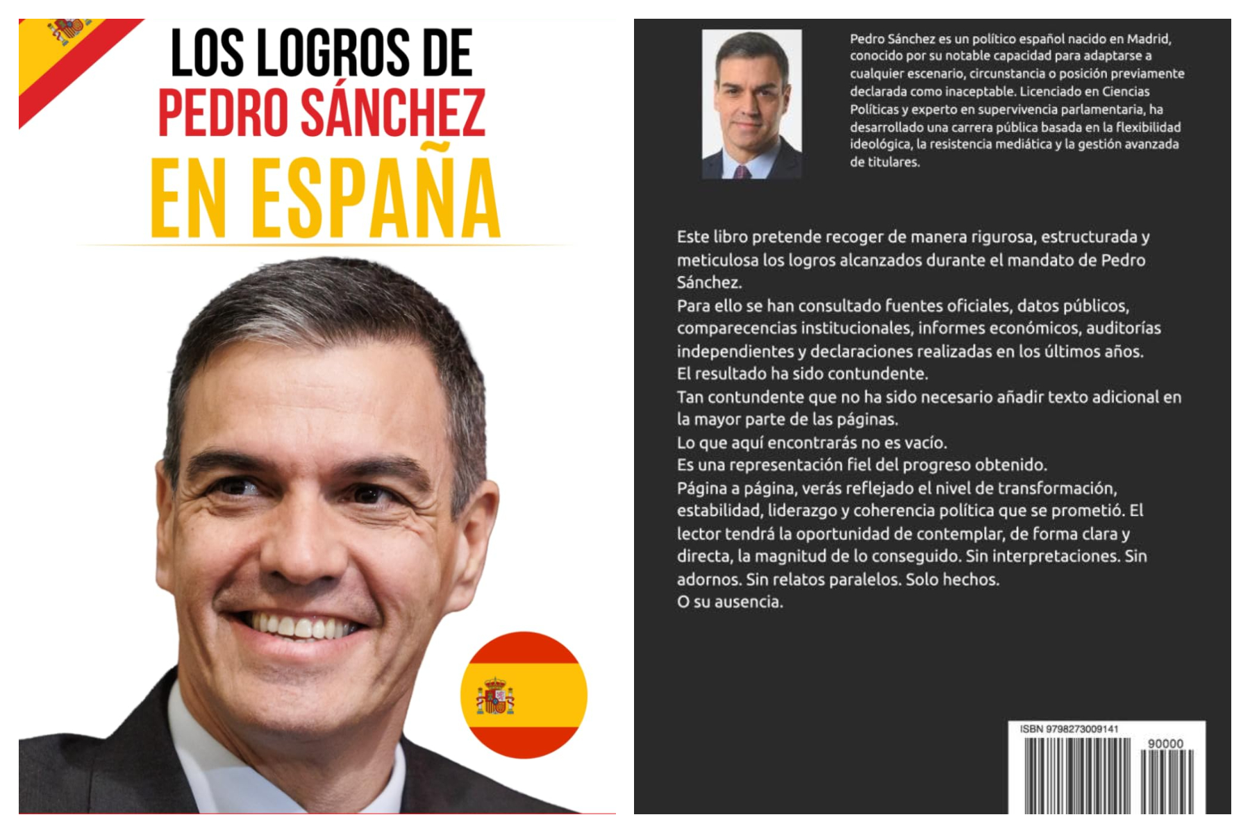 Un libro de 113 páginas en blanco sobre los 'logros' de Pedro Sánchez ...